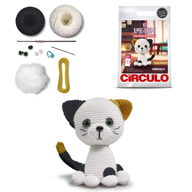 KIT AMIGURUMI CAES E GATOS CIRCULO - KIT AMIGURUMI CAES E GATOS CIRCULO ...